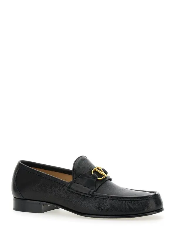 Valentino Garavani Leather Loafers With Vlogo Signature Detail