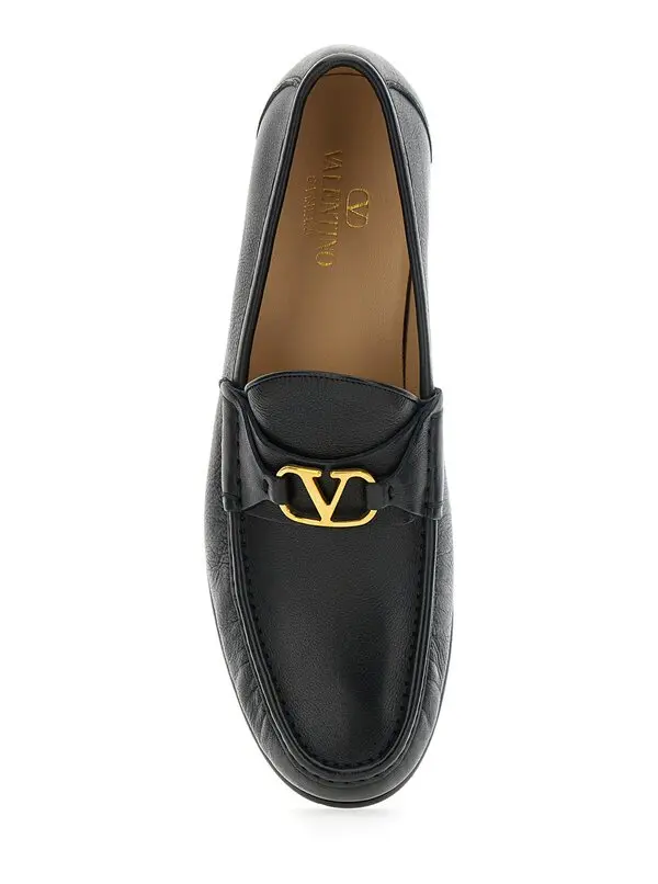 Valentino Garavani Leather Loafers With Vlogo Signature Detail