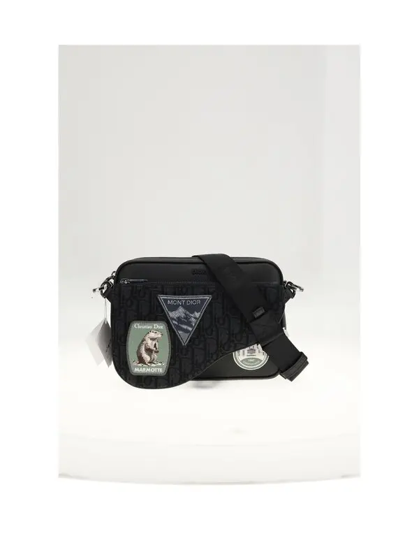 Dior Triple Pouch With Patch - Black