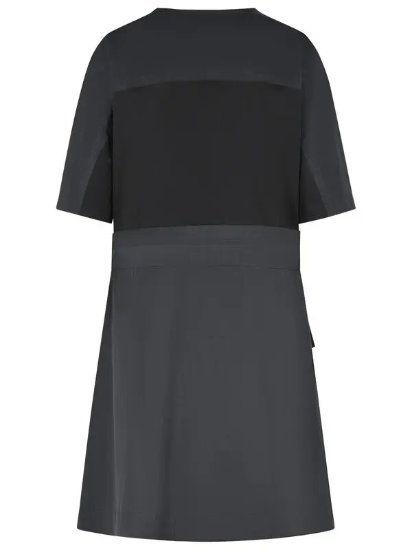Moncler Cotton Dress With Flap Pockets - Black