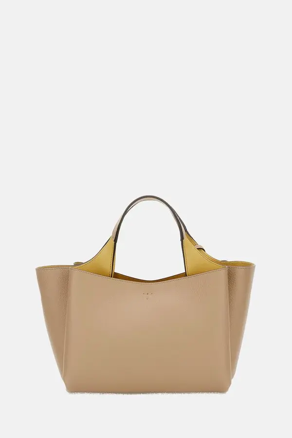 TOD'S Leather Handle Bag With Silver T Charm - Multicolor