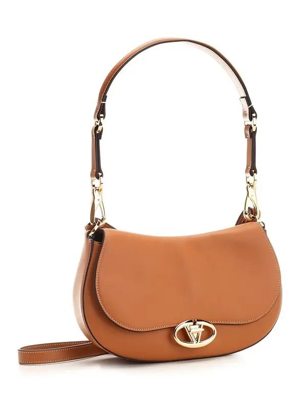 Valentino Garavani Ohval" Small Shoulder Bag - Cream