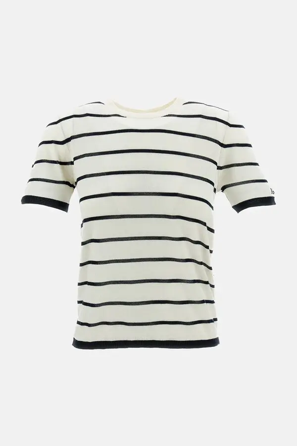 Max Mara Striped Cashmere Knit Top - Multicolor