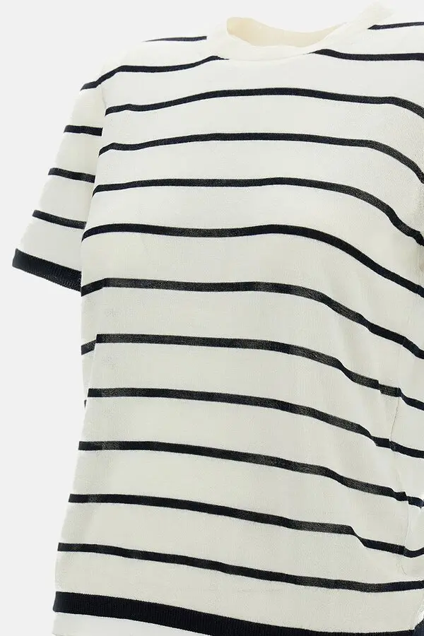 Max Mara Striped Cashmere Knit Top - Multicolor