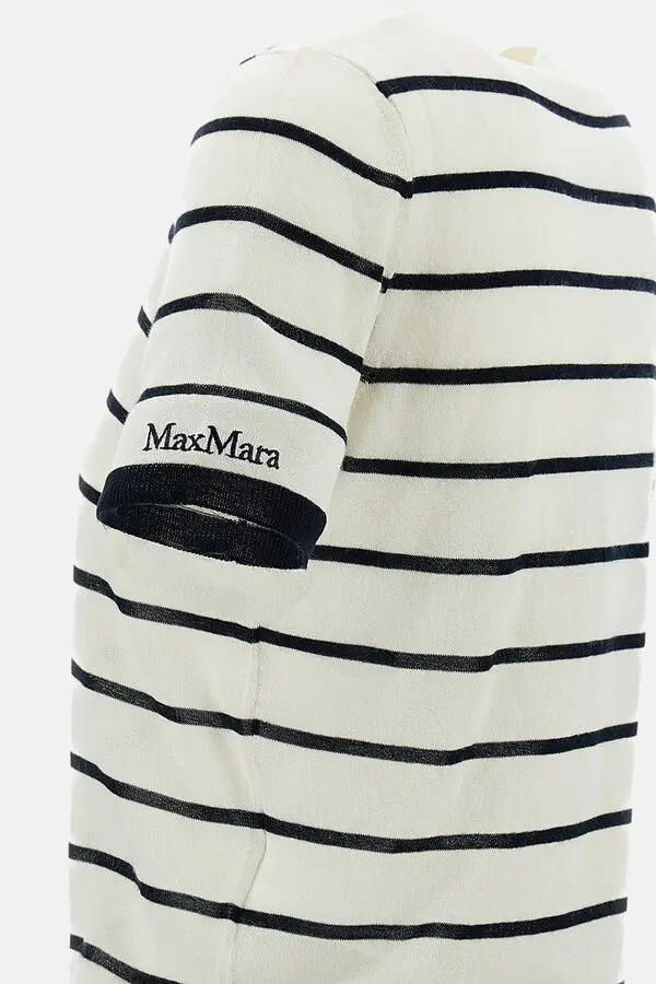 Max Mara Striped Cashmere Knit Top - Multicolor