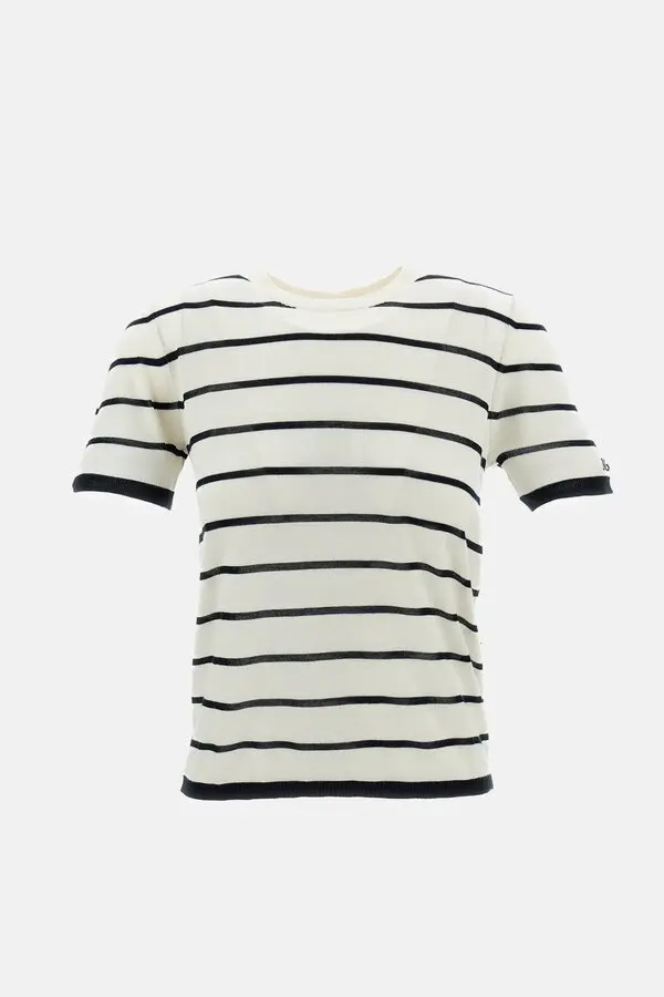Max Mara Striped Cashmere Knit Top