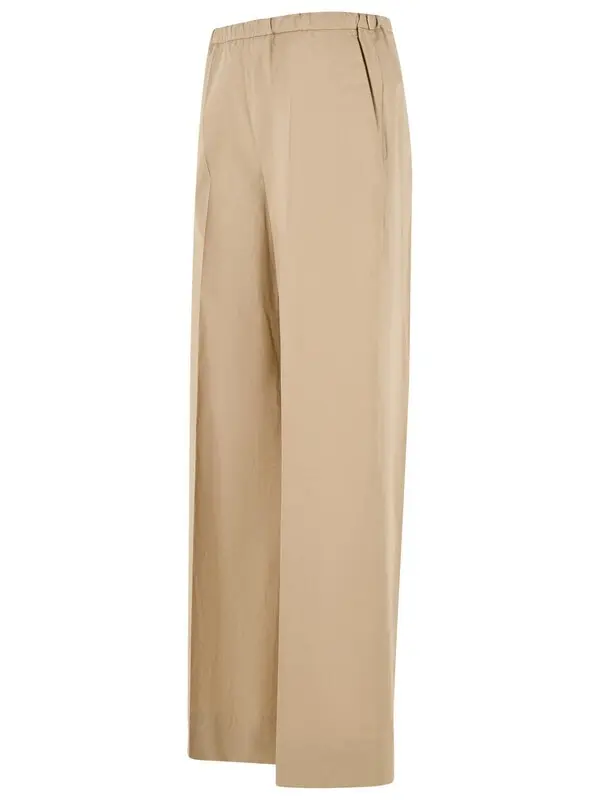 Moncler Beige Cotton Pants - Cream