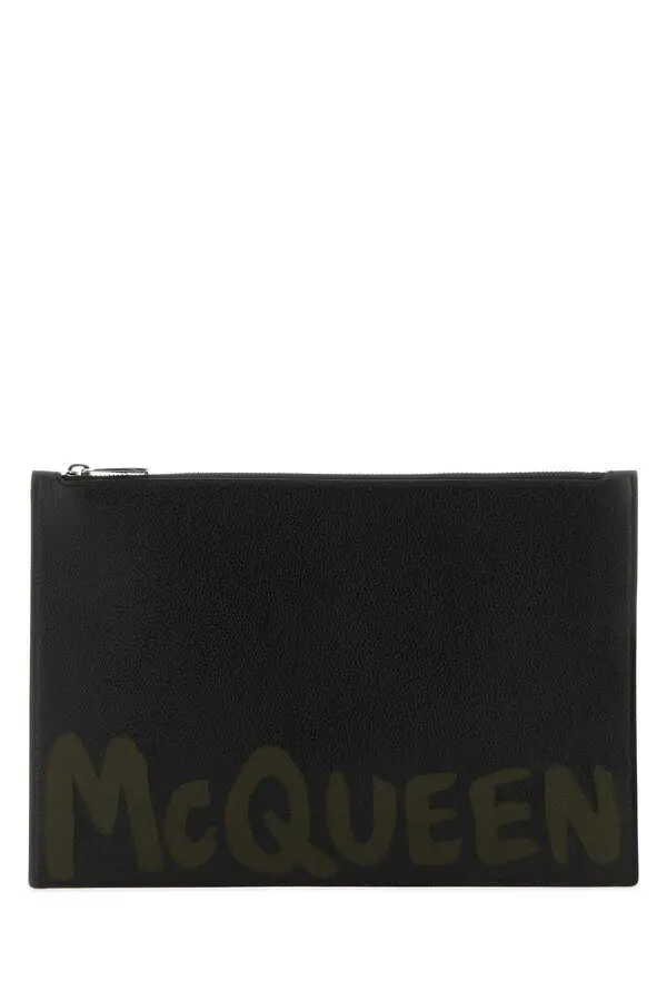 Alexander McQueen Leather Clutch - Black