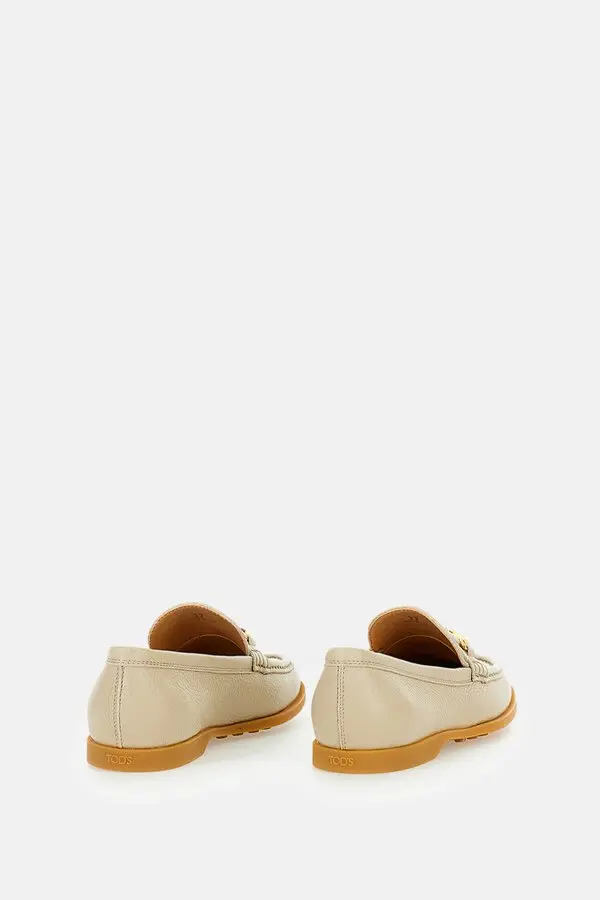 TOD'S Leather Loafers With Gold-tone Hardware - Multicolor