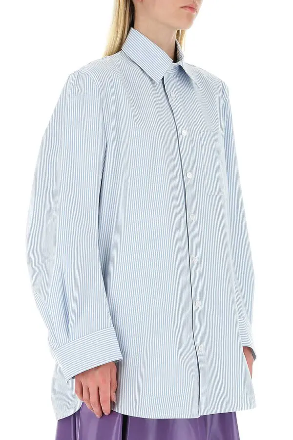 Bottega Veneta Embroidered Cotton Oversize Shirt