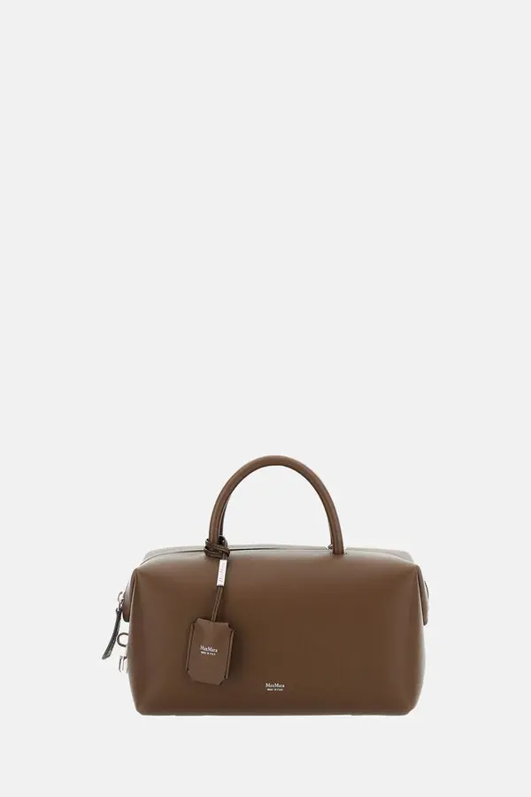 Max Mara Calf Leather Holdall Cargo Bag - Multicolor