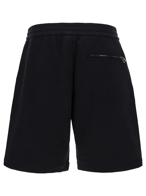 Alexander McQueen Cotton Shorts With Logo Print - Multicolor