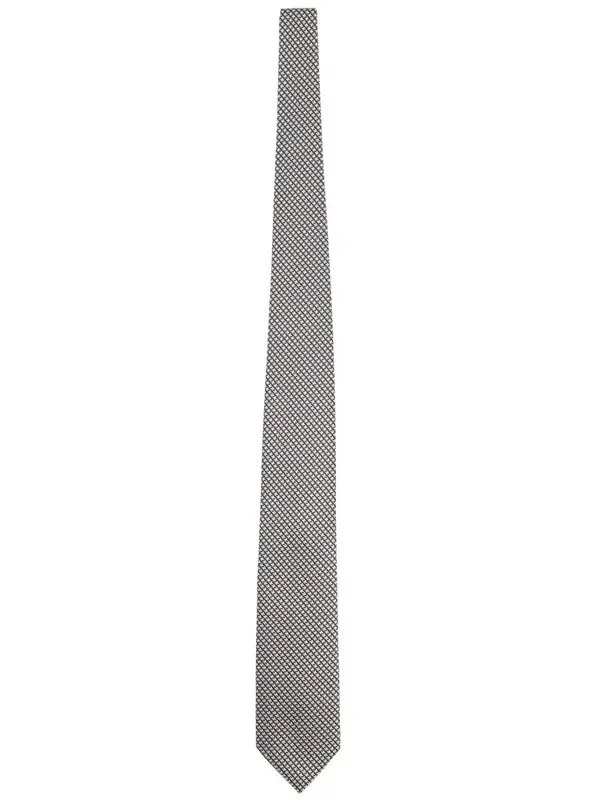 TOM FORD Printed Silk Neck Tie - Black