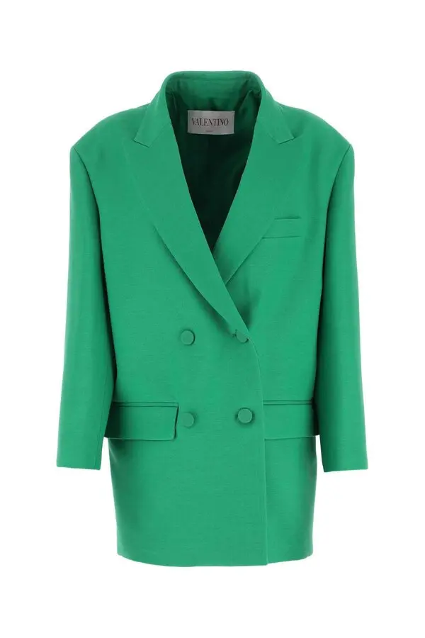 Valentino Garavani Oversize Crepe Couture Blazer - Green