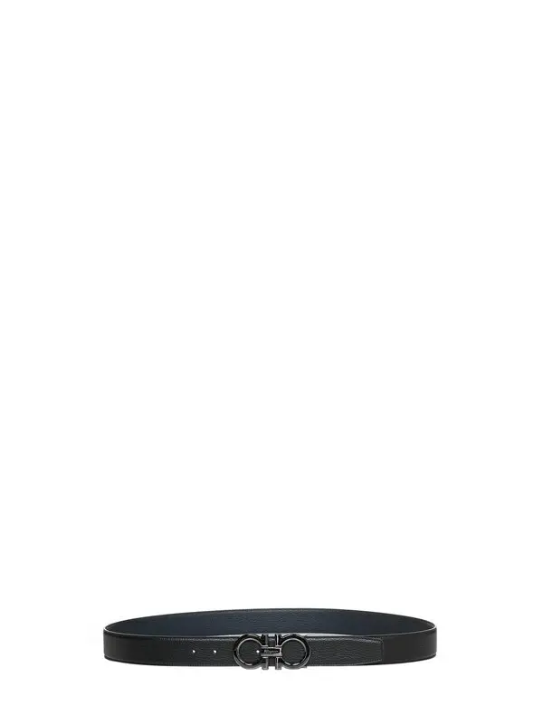FERRAGAMO Reversible Belt With Metal Buckle - Multicolor