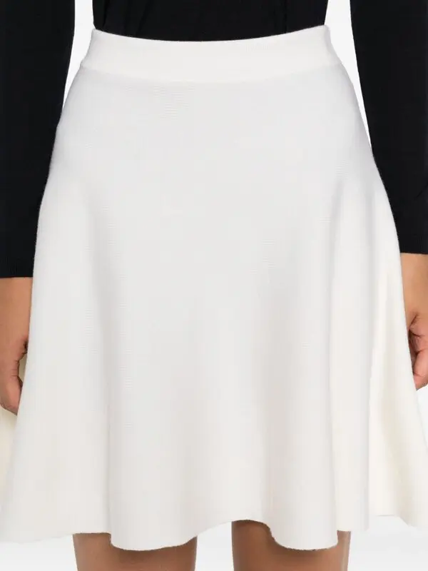 Max Mara Wool A-line Midi Skirt - Multicolor
