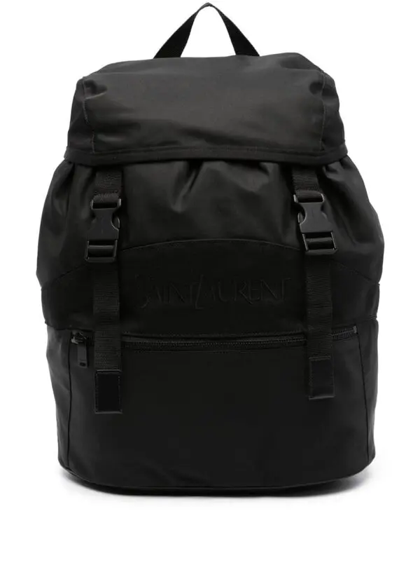 Saint Laurent Embroidered Recycled Nylon Backpack - Multicolor