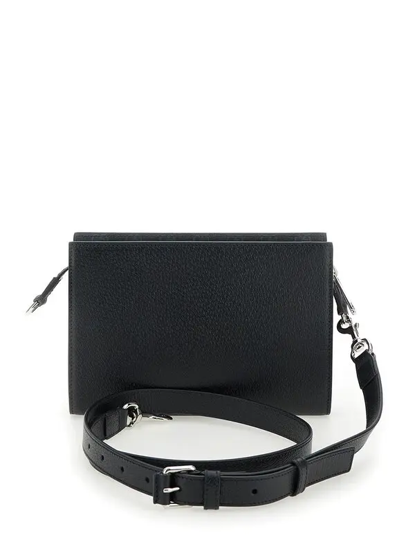 Gucci Leather Super Mini Crossbody Bag With Logo Patch