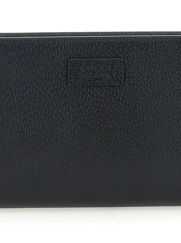 Gucci Leather Super Mini Crossbody Bag With Logo Patch