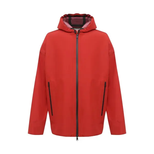 Bottega Veneta Hooded Windbreaker Jacket - Red