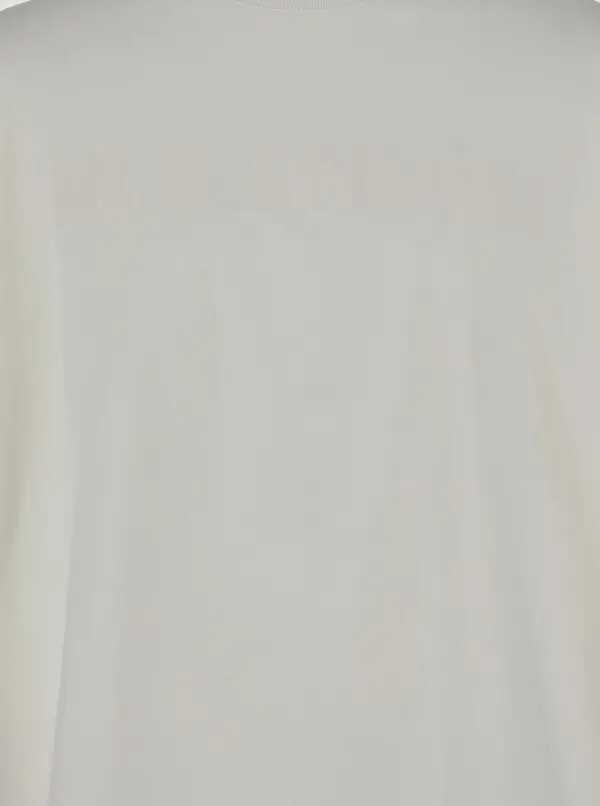 JIL SANDER White Crewneck T-shirt With Front Logo Print In Cotton - Multicolor