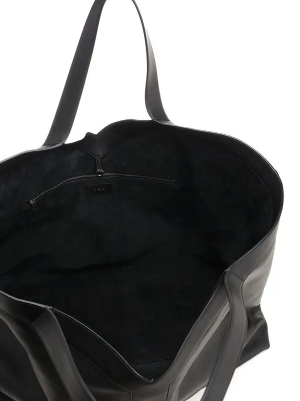 Saint Laurent Y Maxi Tote Bag In Hammered Leather - Black