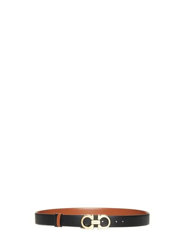 FERRAGAMO Reversible Leather Gancini Belt - Multicolor