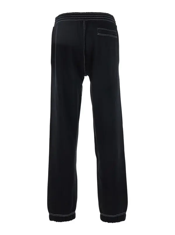 Givenchy Black Jogger Pants With 4g Embroidery In Cotton - Multicolor