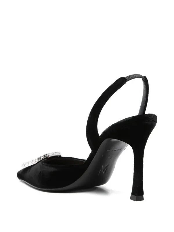 Amina Muaddi Camelia Velvet Slingback Pumps
