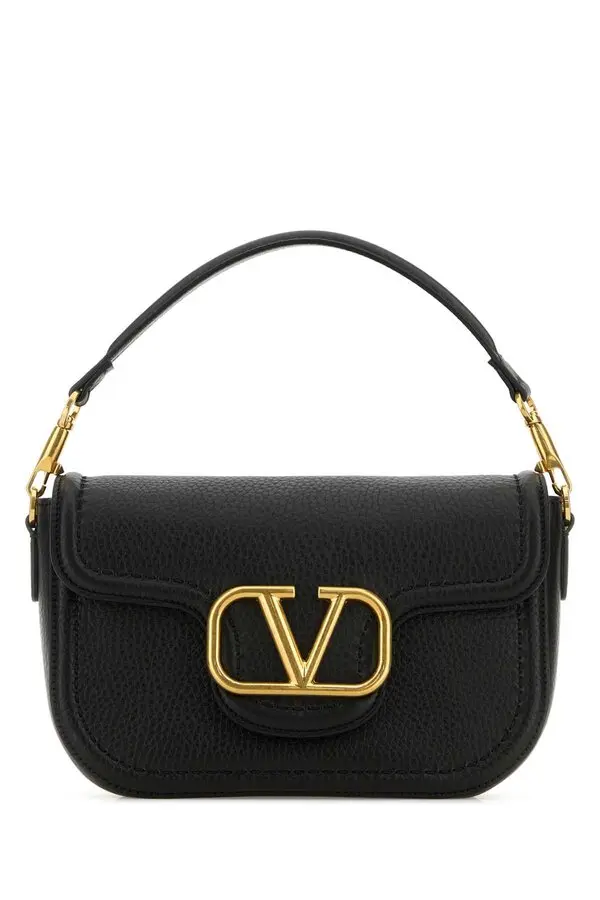Valentino Garavani Leather Shoulder Bag - Black