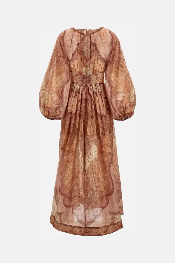Zimmermann Long Sleeve Midi Dress - Multicolor