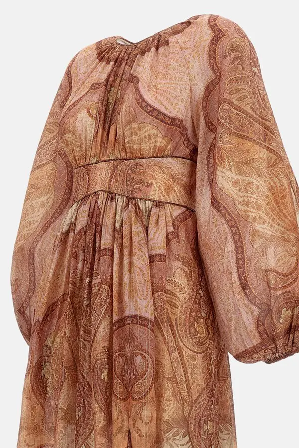 Zimmermann Long Sleeve Midi Dress - Multicolor
