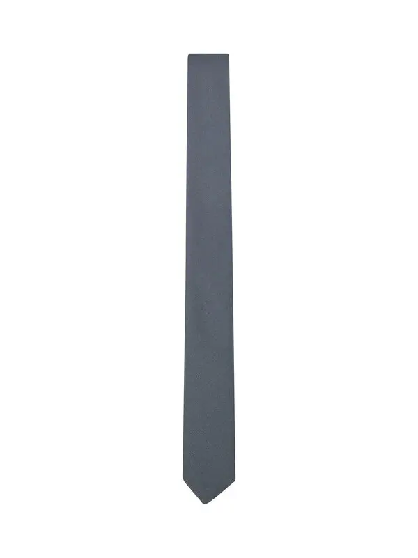 Gucci Grey Crepe-effect Fabric Slim Tie - Multicolor