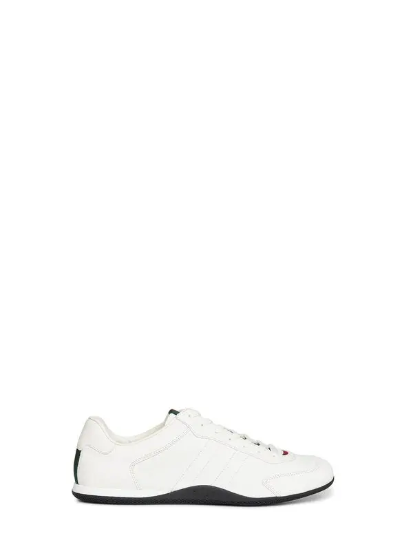 Gucci White Smooth Leather Lace-up Sneakers - Multicolor