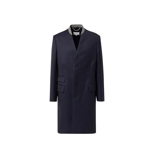 MAISON MARGIELA Wool Cavalry Coat - Blue