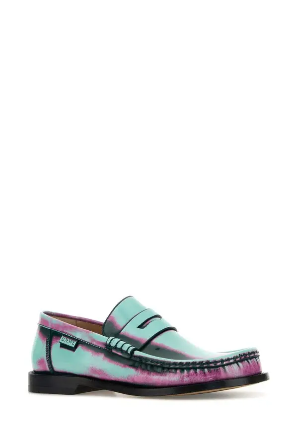 Loewe Leather Campo Loafers - Multicolor