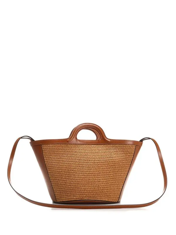 Marni Tropicalia" Small Raffia And Leather Bag