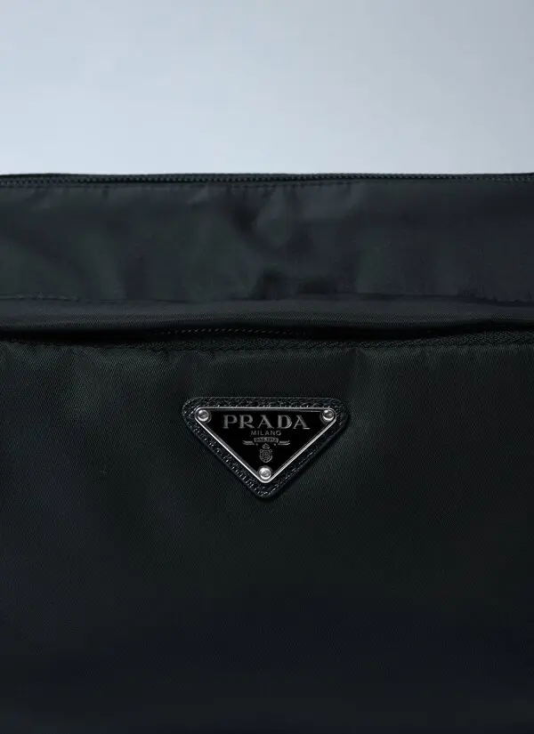 Prada Medium Re-nylon Shoulder Bag With Leather Trims