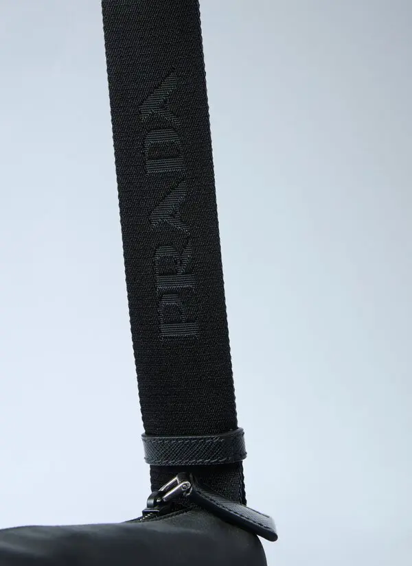 Prada Medium Re-nylon Shoulder Bag With Leather Trims