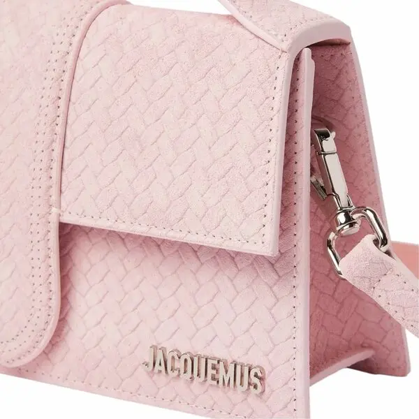Jacquemus Le Grand Bambino Crocodile Effect Shoulder Bag - Pink