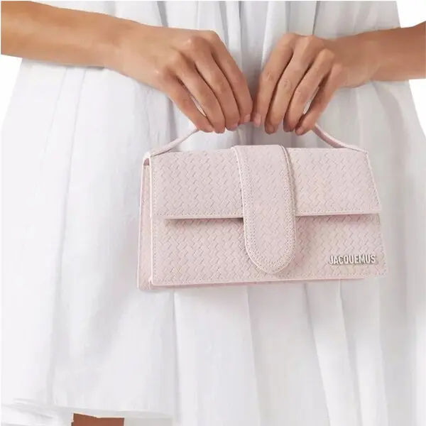 Jacquemus Le Grand Bambino Crocodile Effect Shoulder Bag - Pink