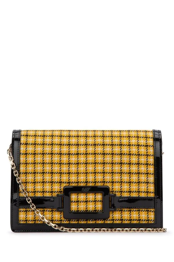 ROGER VIVIER Tess.check+vernis Luxor+nappa Agn Clutch - Multicolor