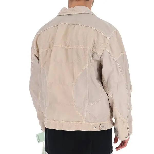 Off-White Logo Detail Long Sleeve Windbreaker Bomber Jacket