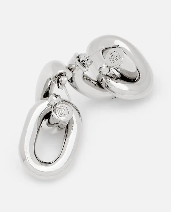 Rabanne Link Double Hoop Earrings - Multicolor