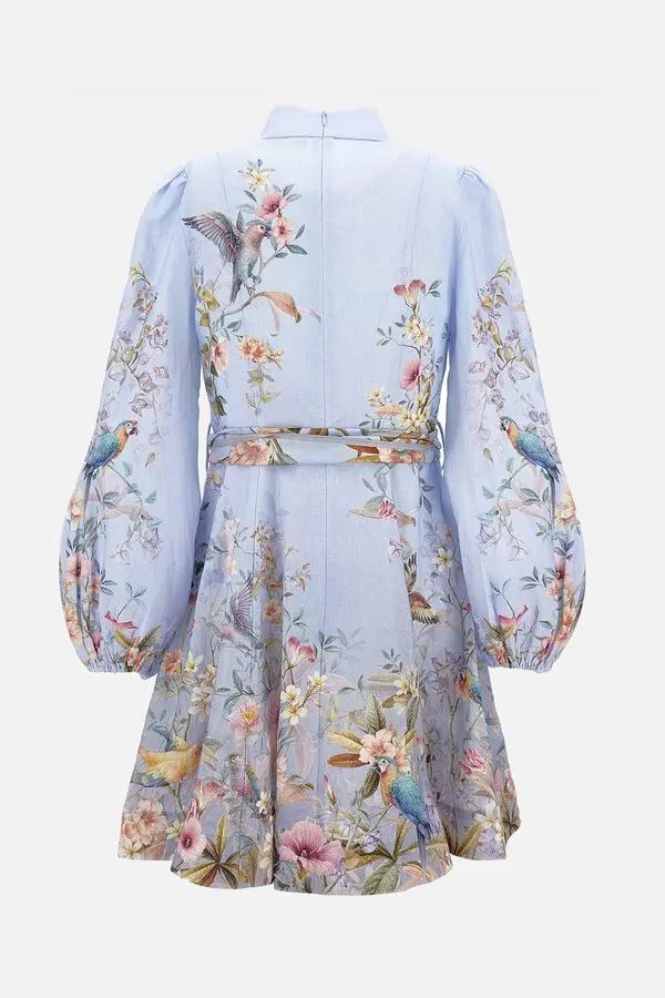 Zimmermann Printed Linen Mini Dress