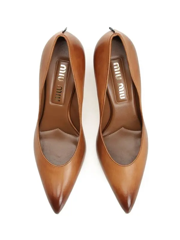 Miu Miu Leather Pumps - Brown
