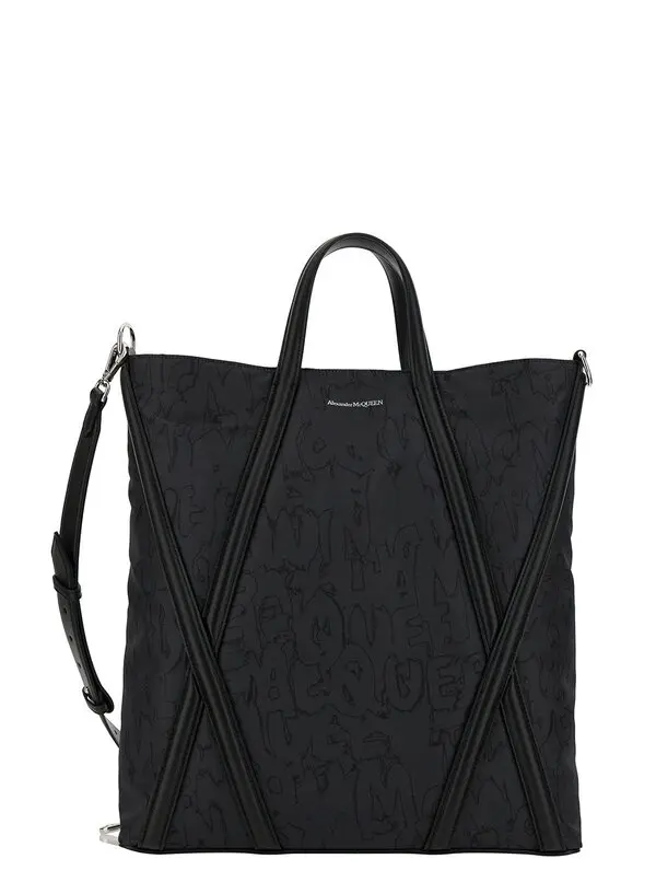 Alexander McQueen The Harness Tote Bag With All-over Graffiti Print - Multicolor