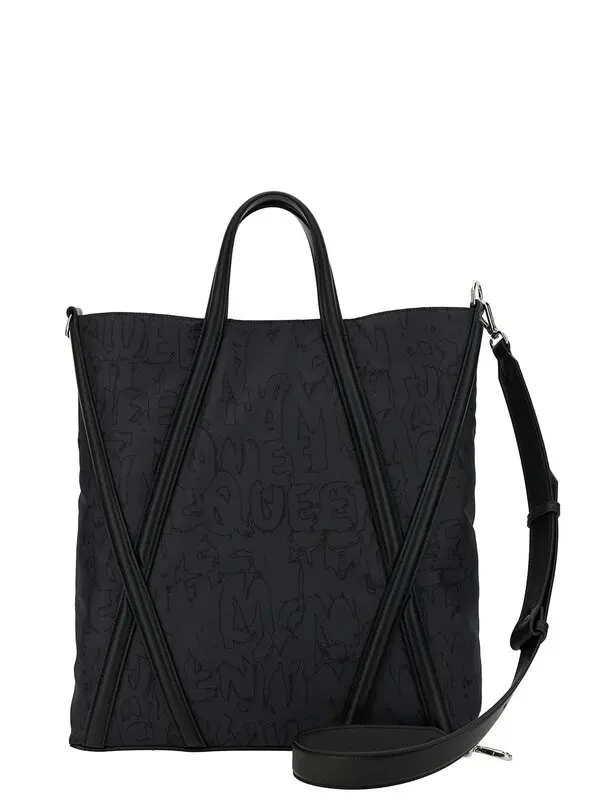 Alexander McQueen The Harness Tote Bag With All-over Graffiti Print - Multicolor