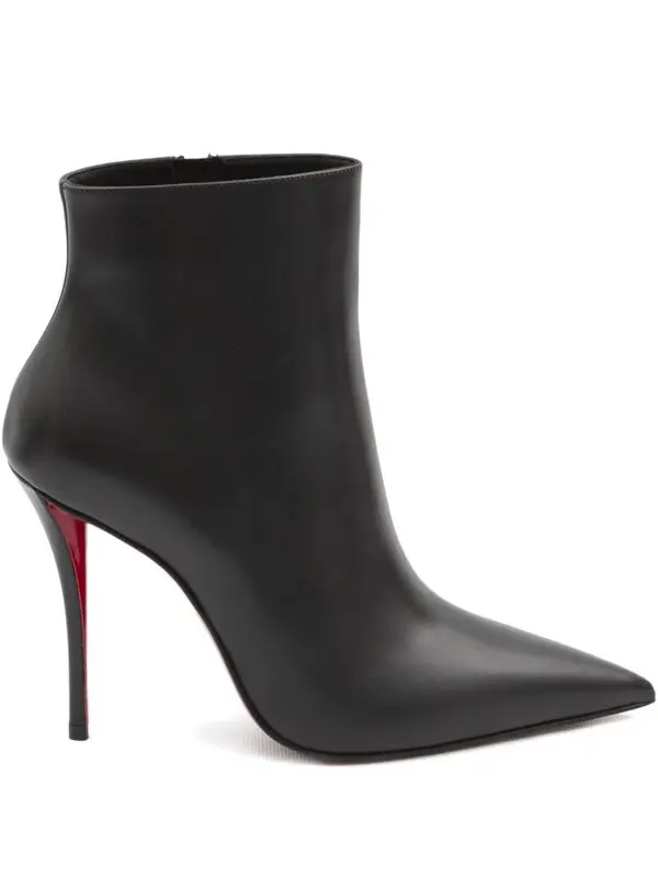 CHRISTIAN LOUBOUTIN Miss Z Leopard Print Leather Stiletto Boots