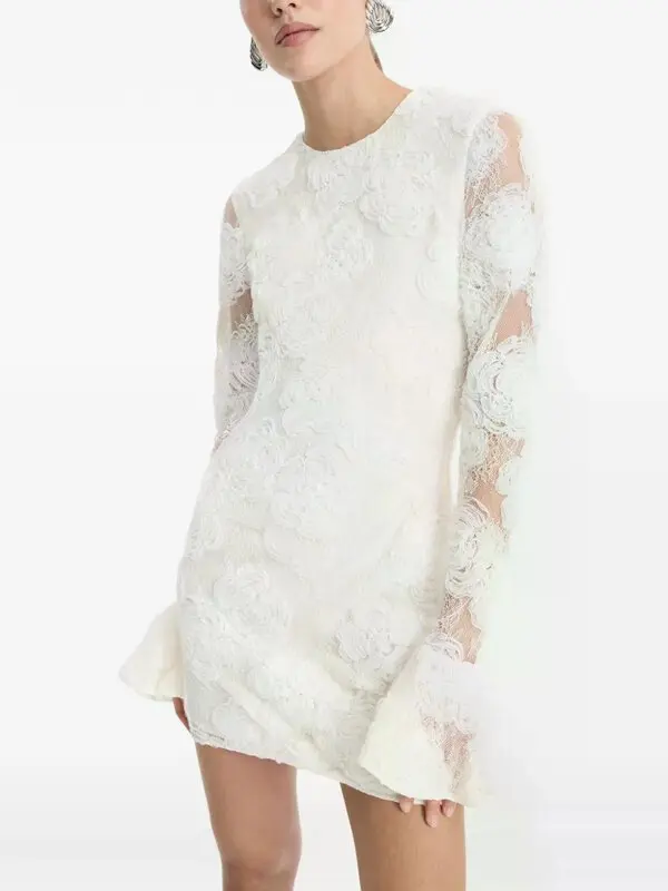 ROTATE BY BIRGER CHRISTENSEN Floral Mesh Mini Dress